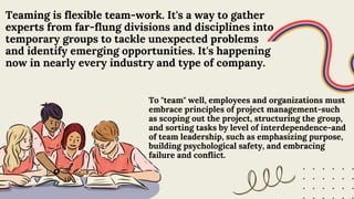 Teamwork on the fly presentation. Teaming | PPT