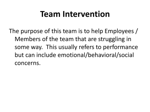 Team intervention od | PPTX