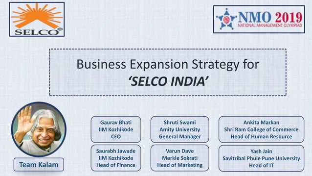 Business Expansion Strategy for â€˜SELCO INDIAâ€™ | PPTX | Business Utilities | Business