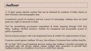 Developing strategic architecture for â€˜AADHAARâ€™ to provide self ...