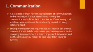 Team Leader and Skills | PPTX
