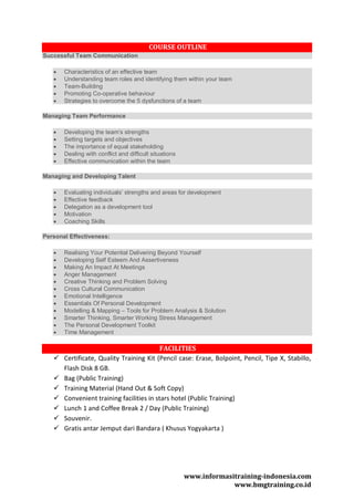 Training Team leadership : successful team communication and personal ...