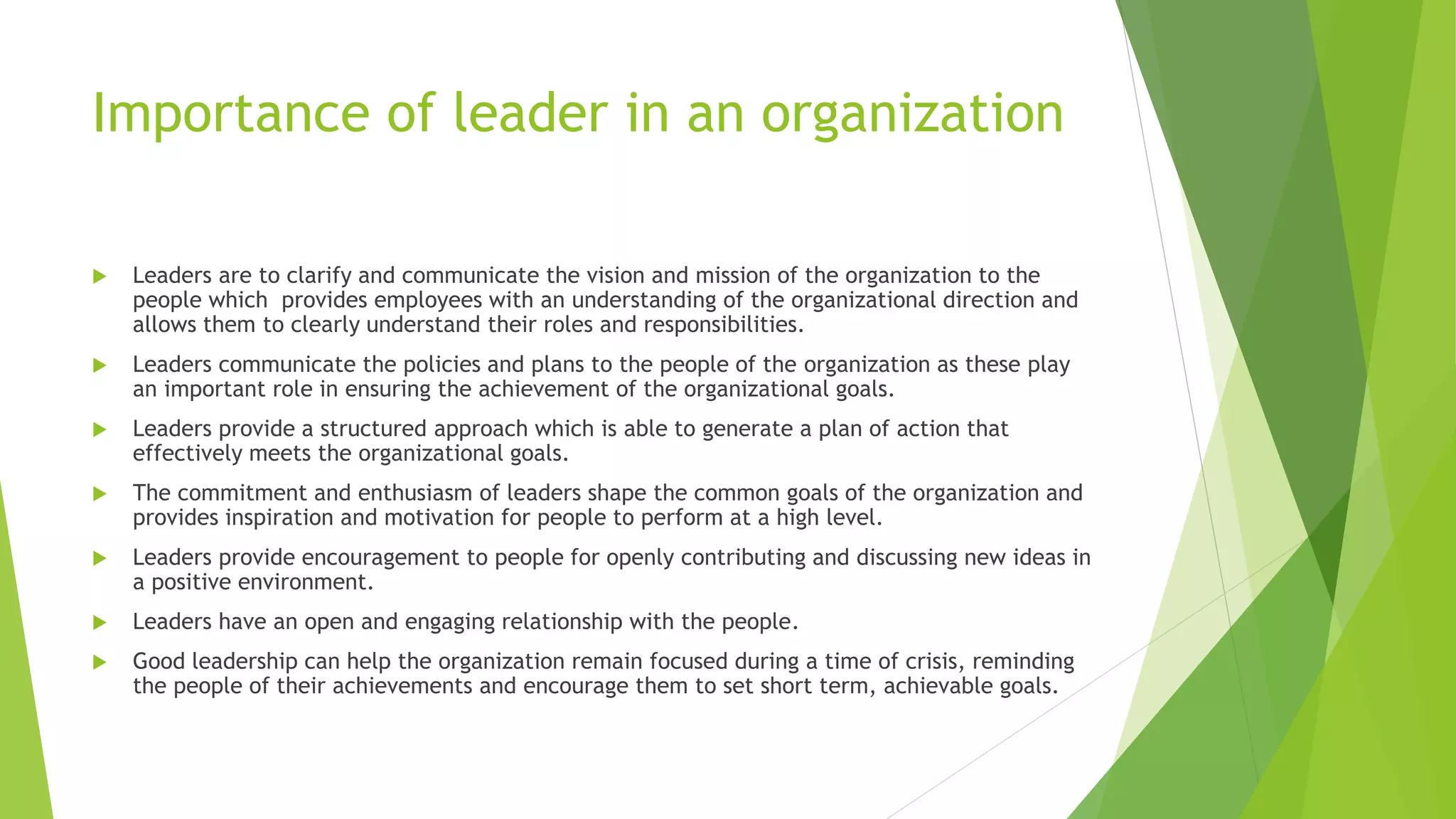 Team leadership and role of leader in an organization | PPTX ...