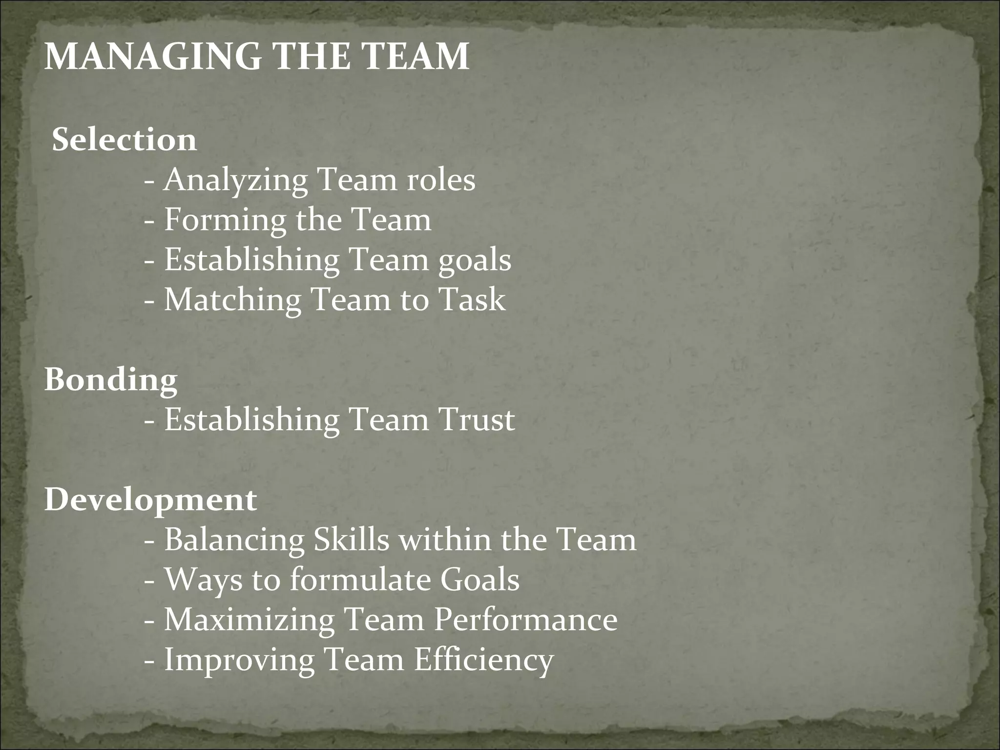 Team management | PPT