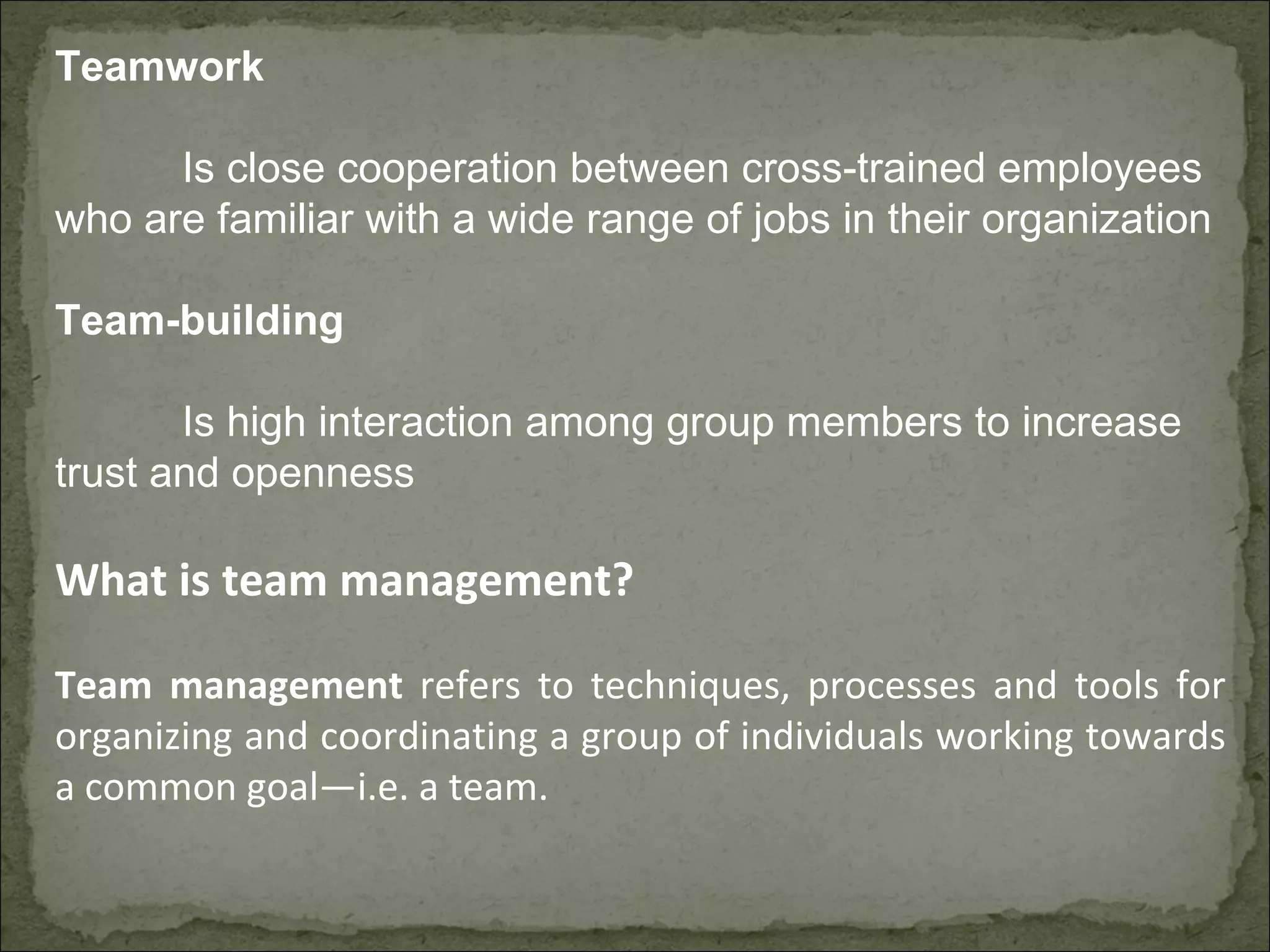 Team management | PPT