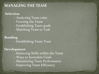 Team management | PPT