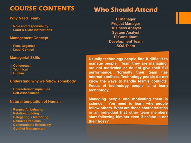 Team management | PPT