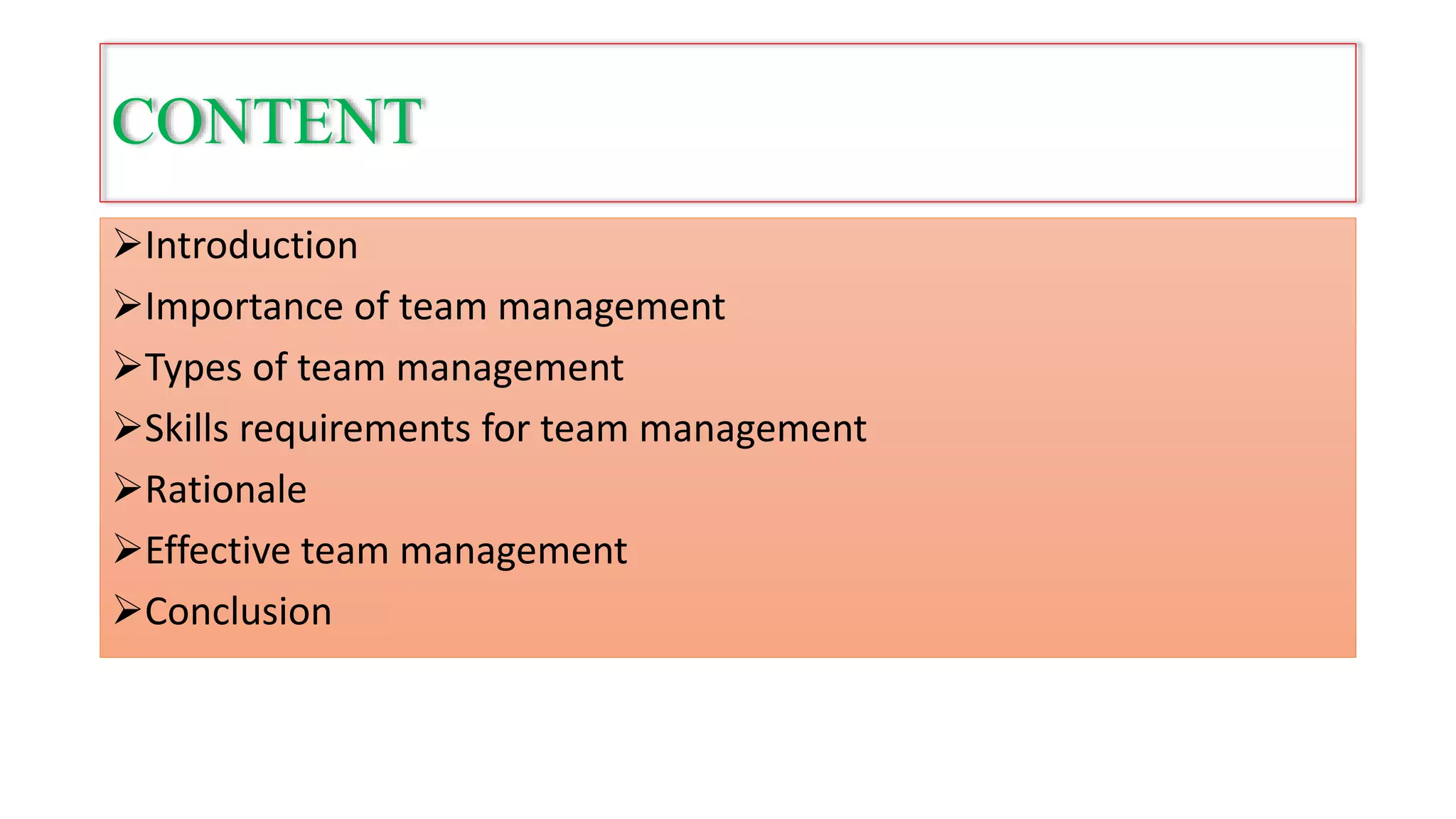 Team management | PPTX