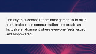 Team Management and Practical Tips & Tricks | PDF