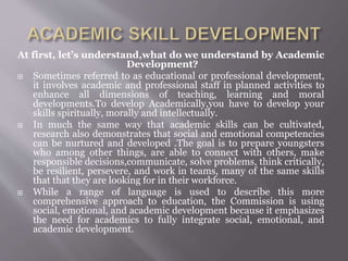 Team management and academic development | PPTX