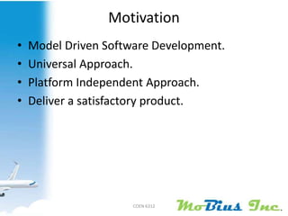 Airline Reservation System - Model Driven Software Engineering Approach | PPTX