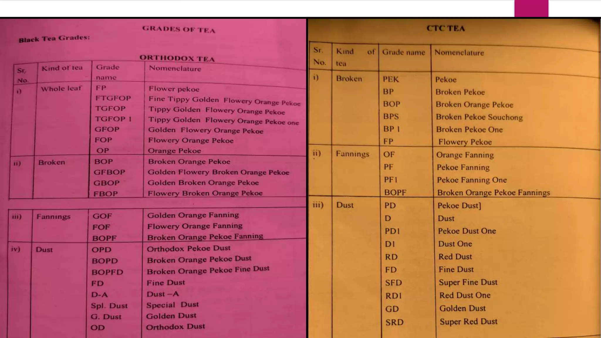 Types of Tea and their Processing Methods | PPTX
