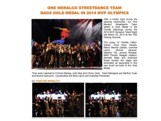 Team One Meralco Medalists in MVPO 2014 | PPT