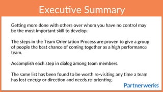 Team Orientation Process | PDF