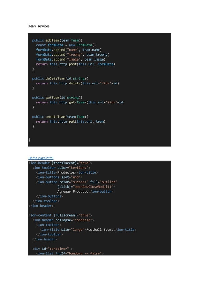 Team pdf ionic | PDF
