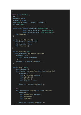 Team pdf ionic | PDF