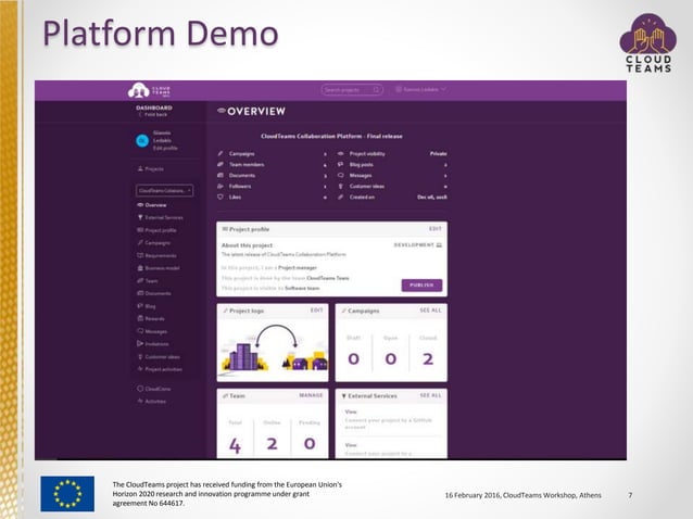 CloudTeams Team platform Athens Workshop | PPT