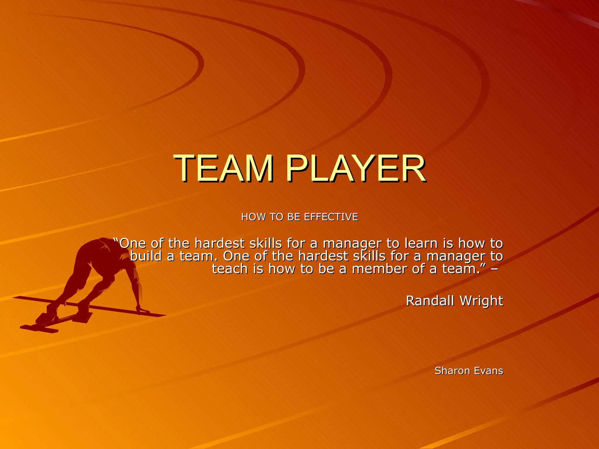 Be a Team Player | PPT