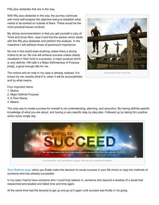 Persistence, purpose, planning and a mastermind alliance | PDF