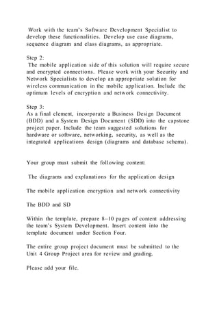 Team Project Submission – Submit to the Unit 4 Group Project Area | PDF