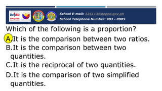 TEAM QUIZ BEE - Ratio & Proportion - Grade 5 | PPT