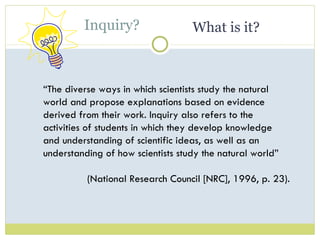 Preparation for Standardized Testing and Inquiry | PPT