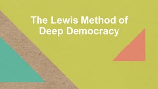 Team safety using Deep Democracy | PPT