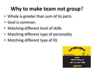 Teams and group dynamics | PPTX