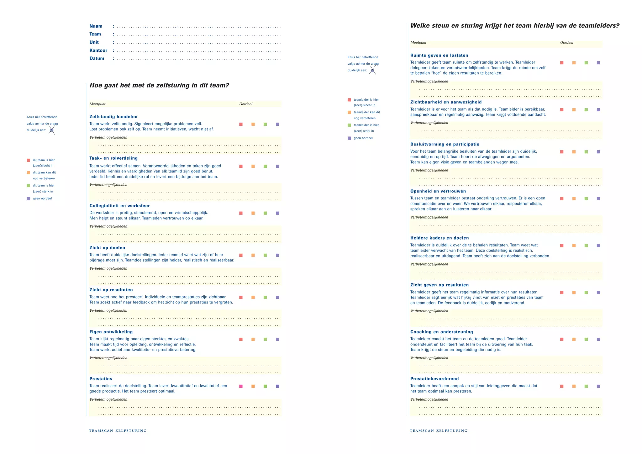 Teamscan Zelfsturing | PPT