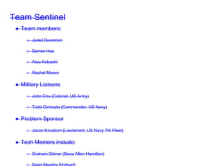 Sentinel Week 2 H4D Stanford 2016 | PPT