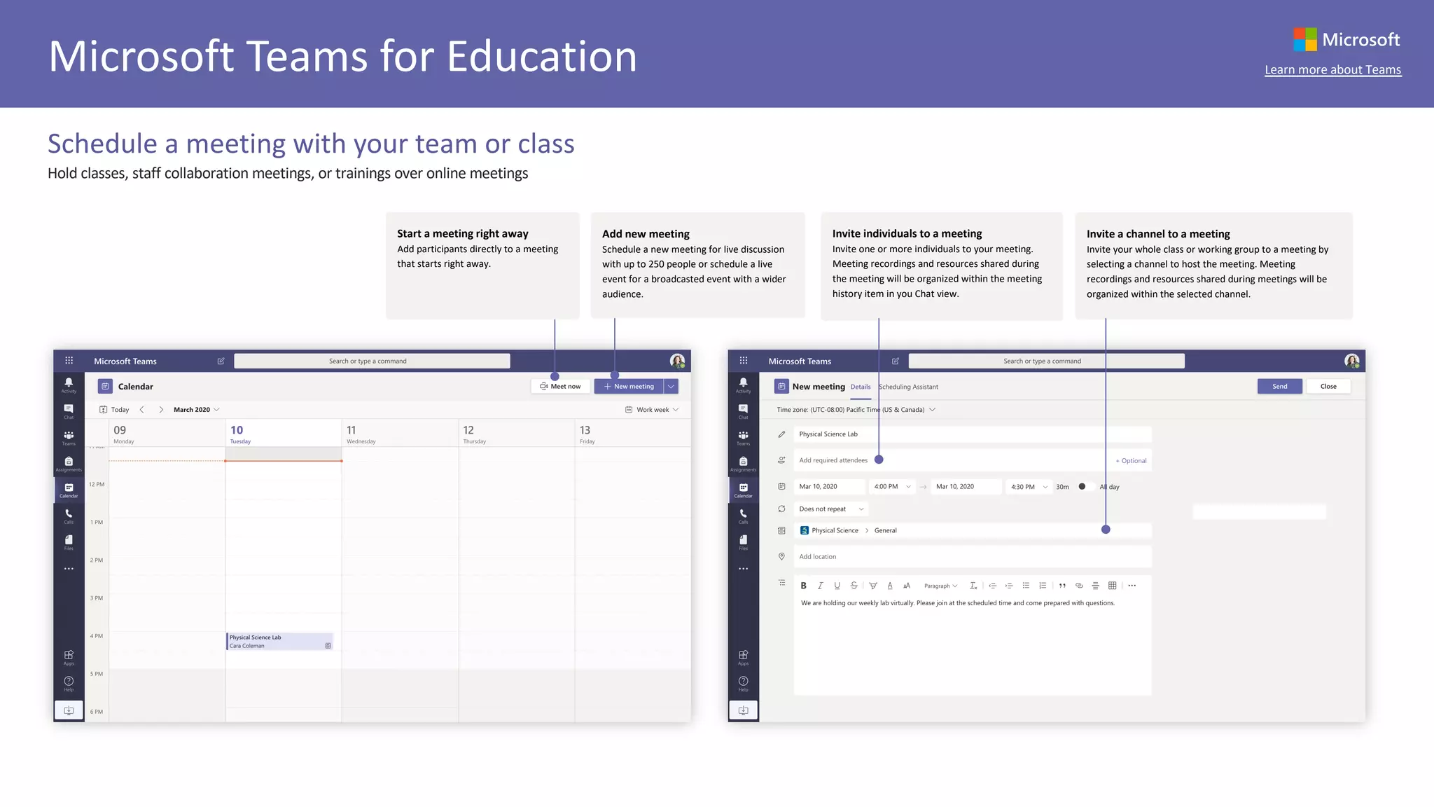 Microsoft Teams for Education Quick Start Guide | PDF