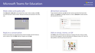 Microsoft Teams for Education Quick Start Guide | PDF