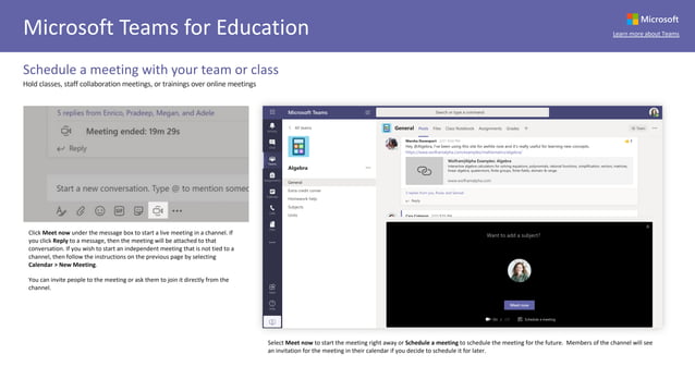 Microsoft Teams for Education Quick Start Guide | PDF