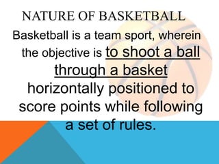 Team sports (Basketball) | PPTX