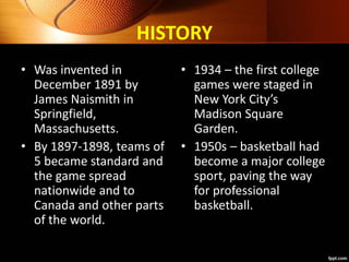 Team sports basketball | PPTX