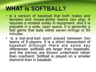 Team Sport (Softball).pptx | Baseball | Sports