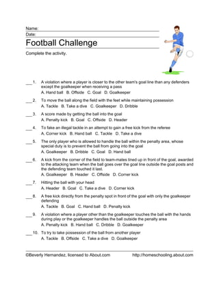 Team Sport Vocabulary 5 team sport worksheet 1º ESO Secciones | PDF