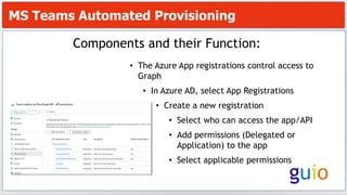 Teams Provisioning with Power Automate and the Microsoft Graph | PPT
