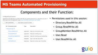 Teams Provisioning with Power Automate and the Microsoft Graph | PPT