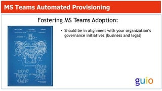 Teams Provisioning with Power Automate and the Microsoft Graph | PPT