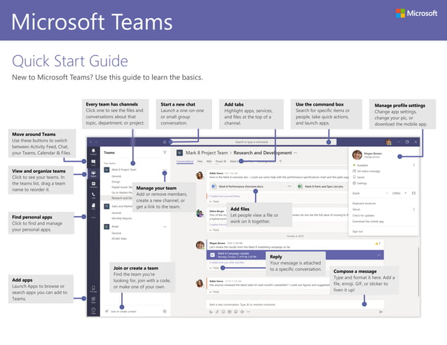 Microsoft Teams Quick Start Guide | PDF | Social Networking | Internet