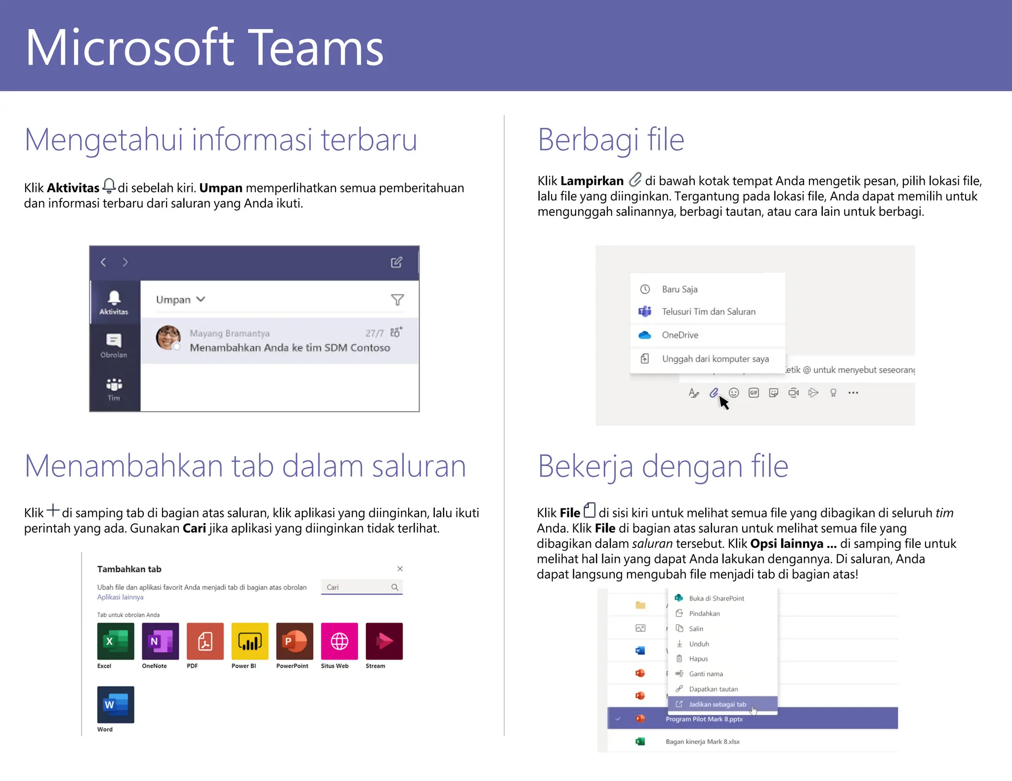 Panduan dasar pengunaan Microsoft Teams v1 | PPT
