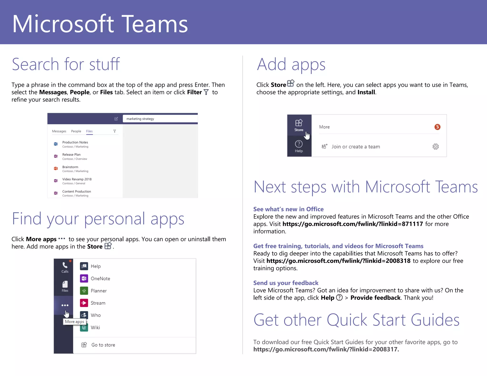 Teams Quick Start | PDF