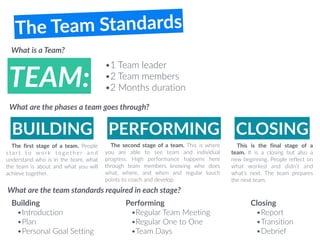 AIESEC: The Team Standards & Explanation | PDF