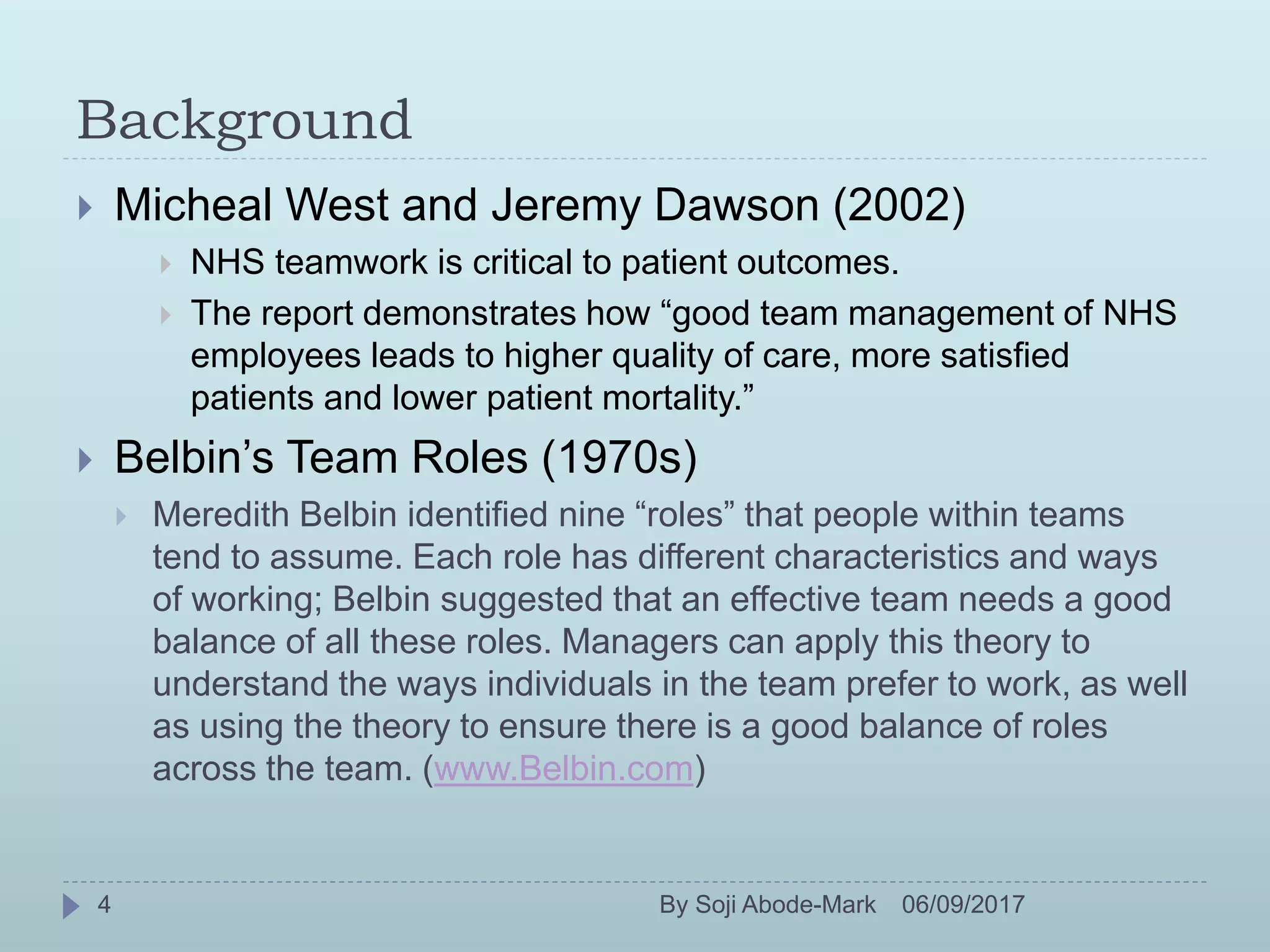 Teams teamwork and teambuilding in nhs | PPTX