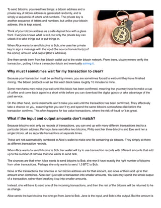HOW DO BITCOIN TRANSACTIONS WORK? | PDF