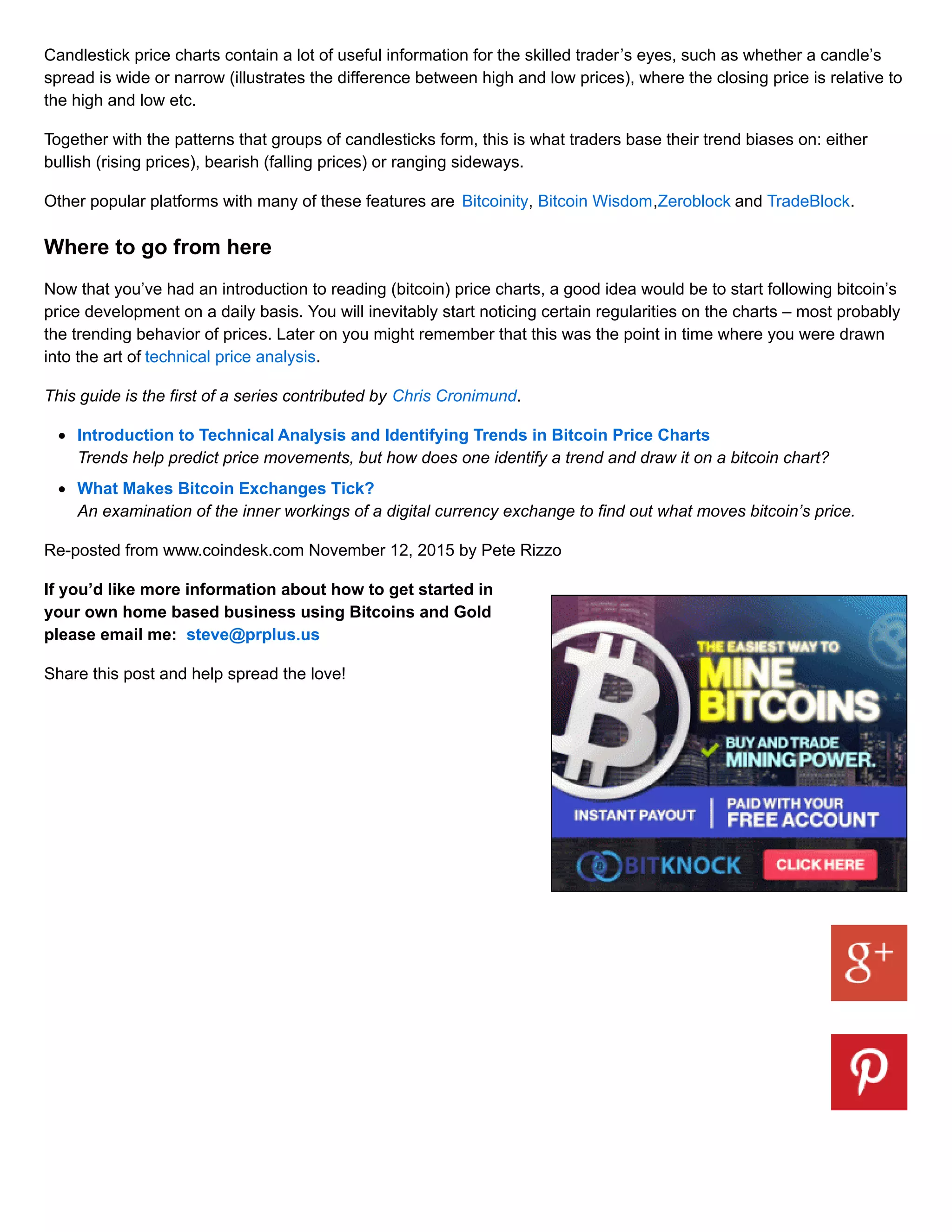 UNDERSTANDING BITCOIN PRICE CHARTS | PDF