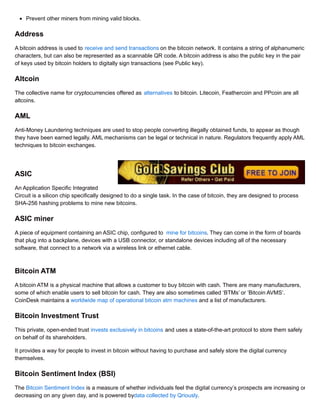 BITCOIN GLOSSARY | PDF