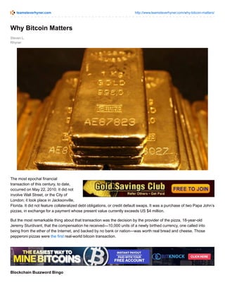 Why Bitcoin Matters | PDF