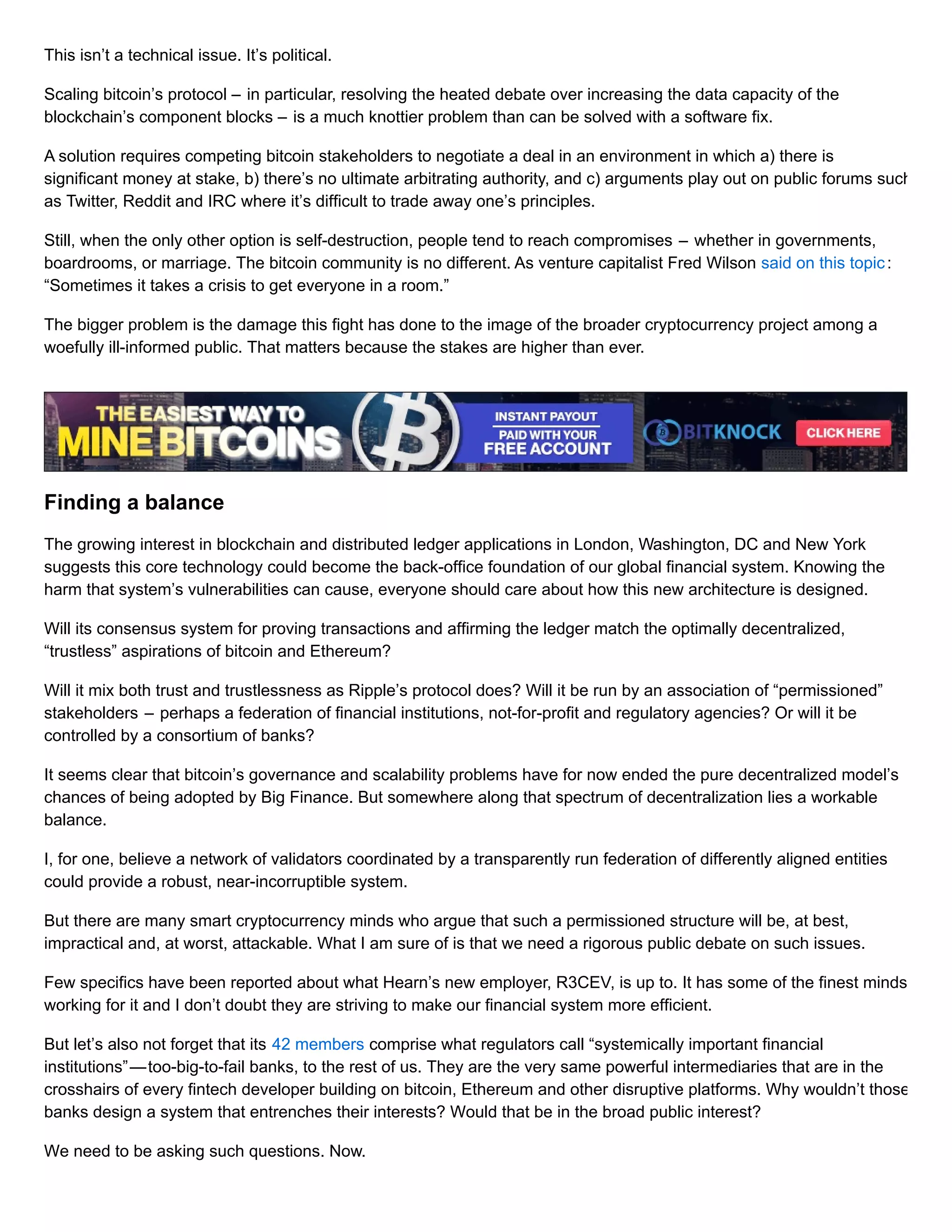 IS BITCOIN DEAD? NOT THE PART THAT MATTERS | PDF